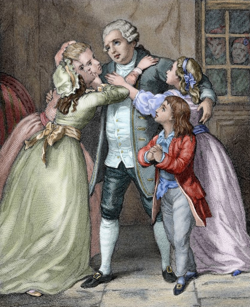 Louis XVI says goodbye to his family to be executed during the Age of ...