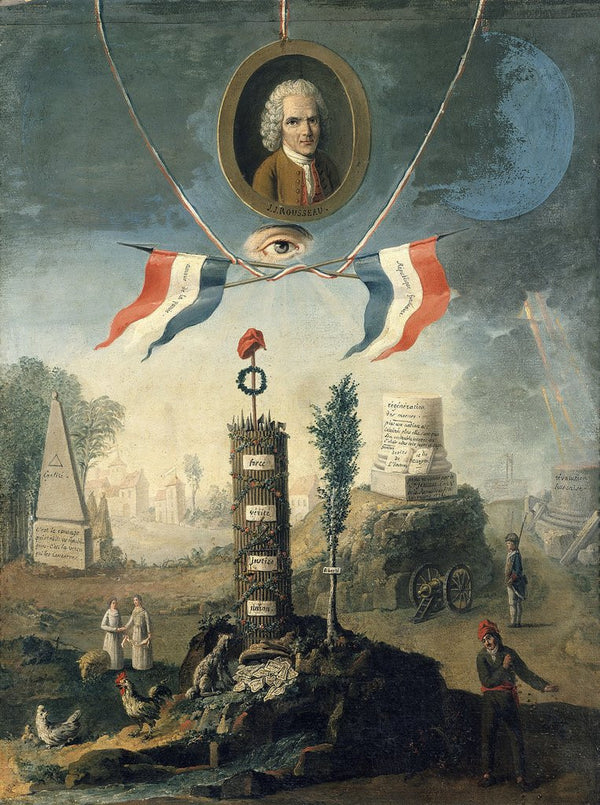 Revolutionary Allegory : Portrait of Jean Jacques Rousseau posters ...