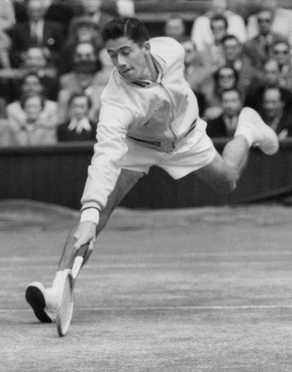 Ken Rosewall in action at Wimbledon posters & prints by Associated ...