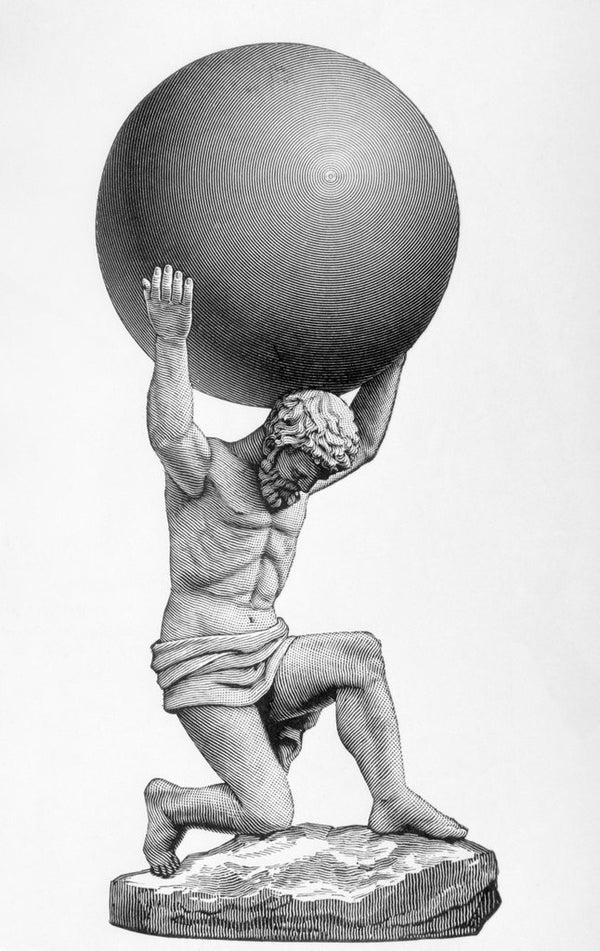 Illustration of Atlas Supporting World posters & prints by Corbis