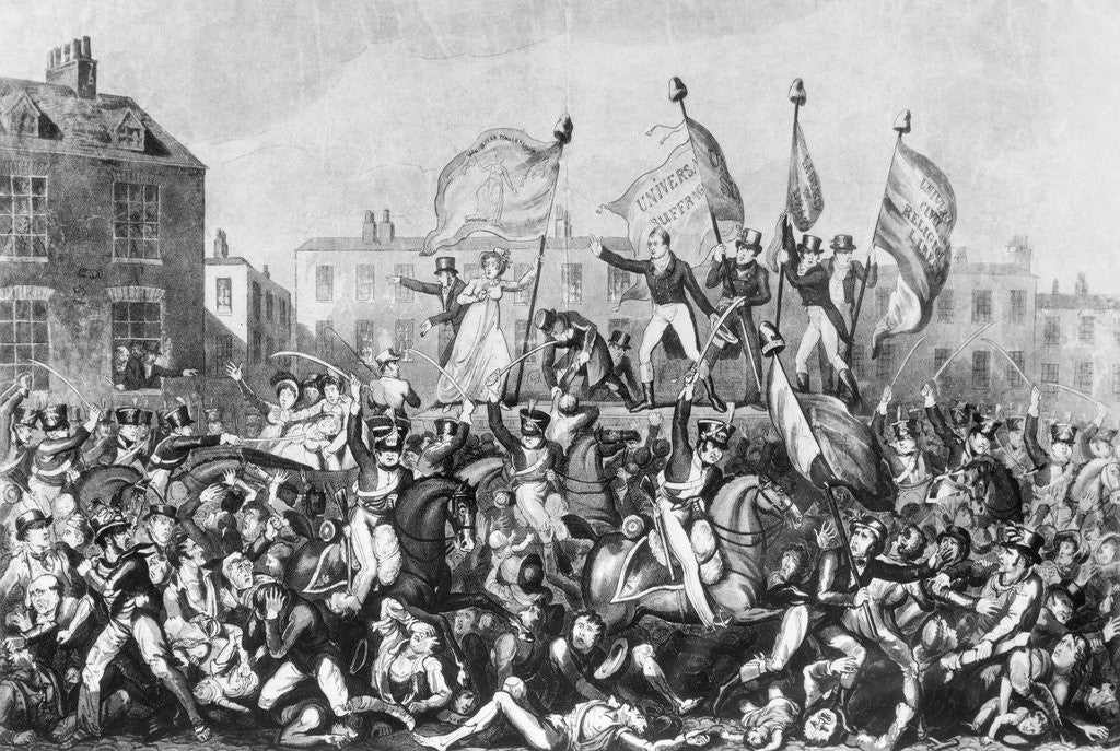 Engraving Depicting the Peterloo Massacre posters & prints by Anonymous
