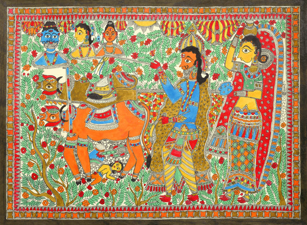 Sita and father King Janak posters & prints by Basnat