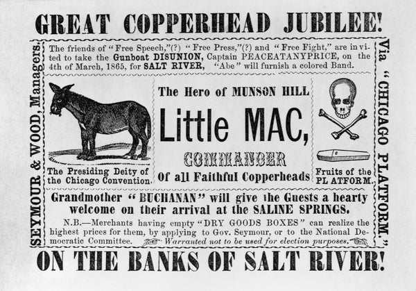 Great Copperhead Jubilee! Anti-Democratic Party Political Cartoon ...