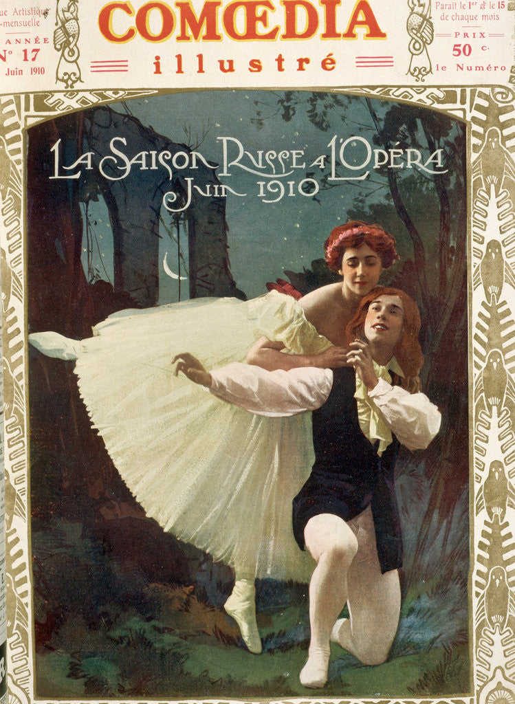 Magazine Illustration Depicting Tamara Karsavina and Vaclav Nijinsky ...