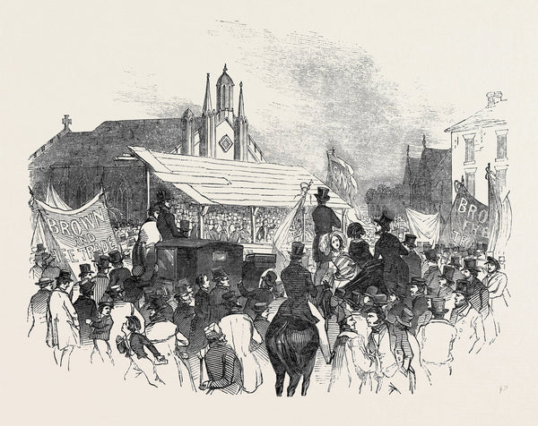 South Lancashire Election, the Hustings at Newton-in-the-Willows ...