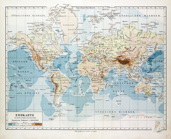 Map of the World 1899 posters & prints by Anonymous