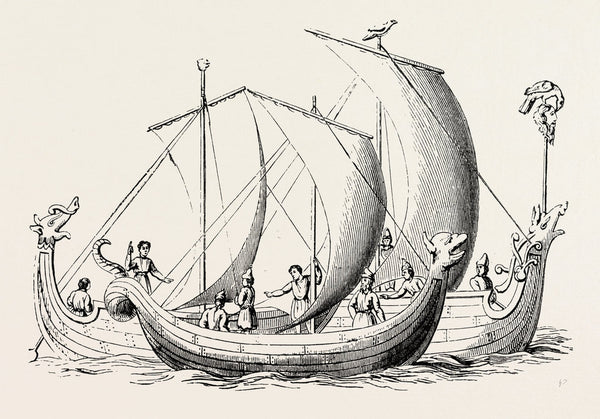 Saxon Ships from an Old Ms. posters & prints by Anonymous