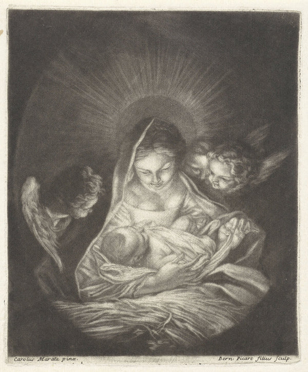 Virgin and Child surrounded by angels posters & prints by Bernard Picart