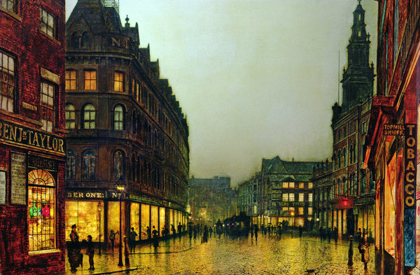 Boar Lane, Leeds, 1881 posters & prints by John Atkinson Grimshaw