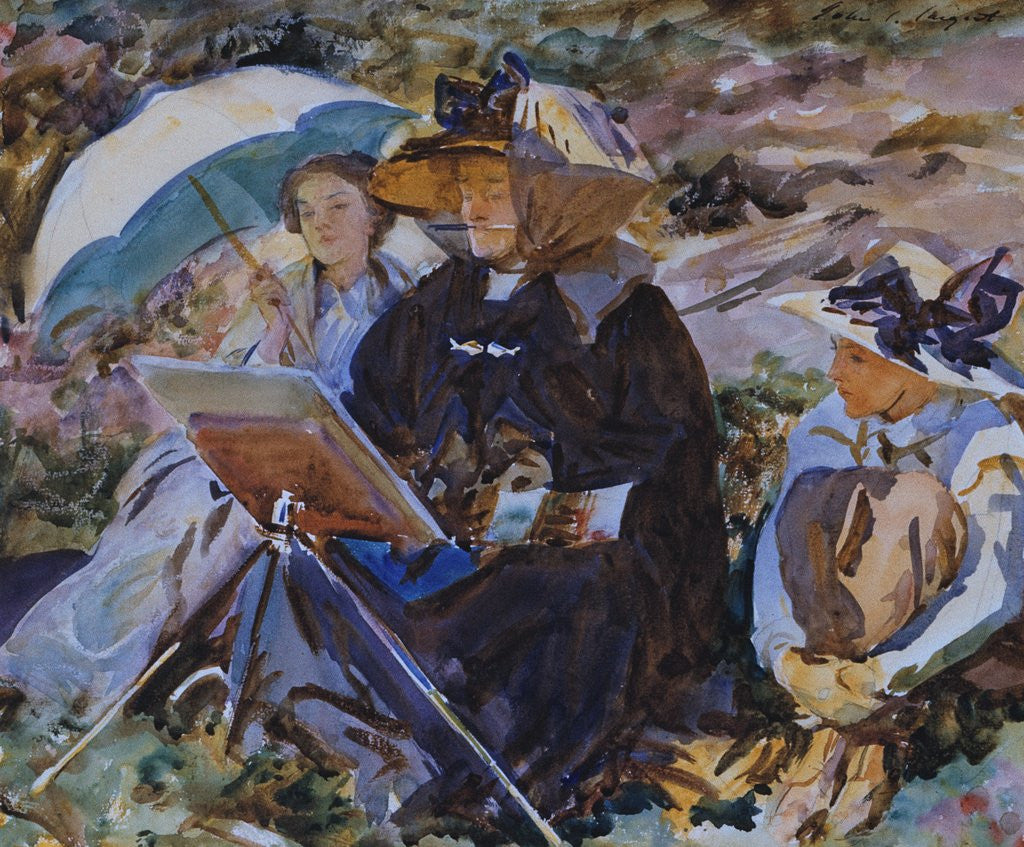 Simplon Pass: The Lesson posters & prints by John Singer Sargent