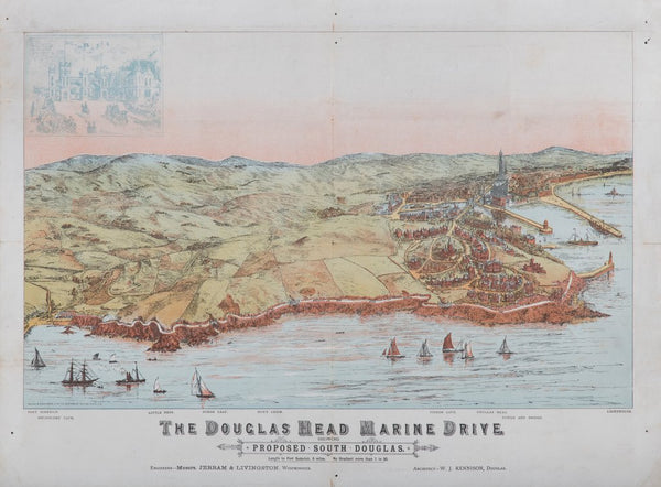 The Douglas Head Marine Drive showing proposed South Douglas posters ...