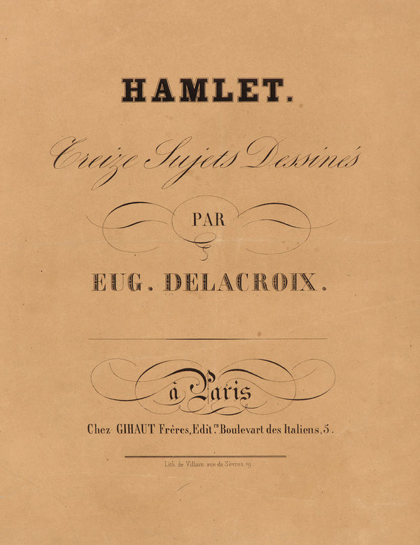 Hamlet: title page, 1834-1843 posters & prints by Eugène Delacroix