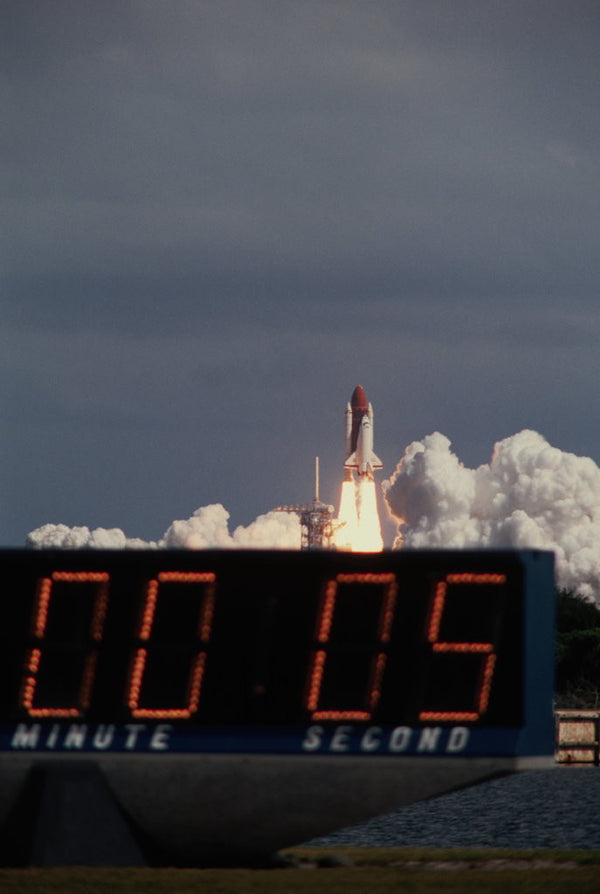 Space Shuttle Discovery Lifting Off and Countdown Clock posters ...