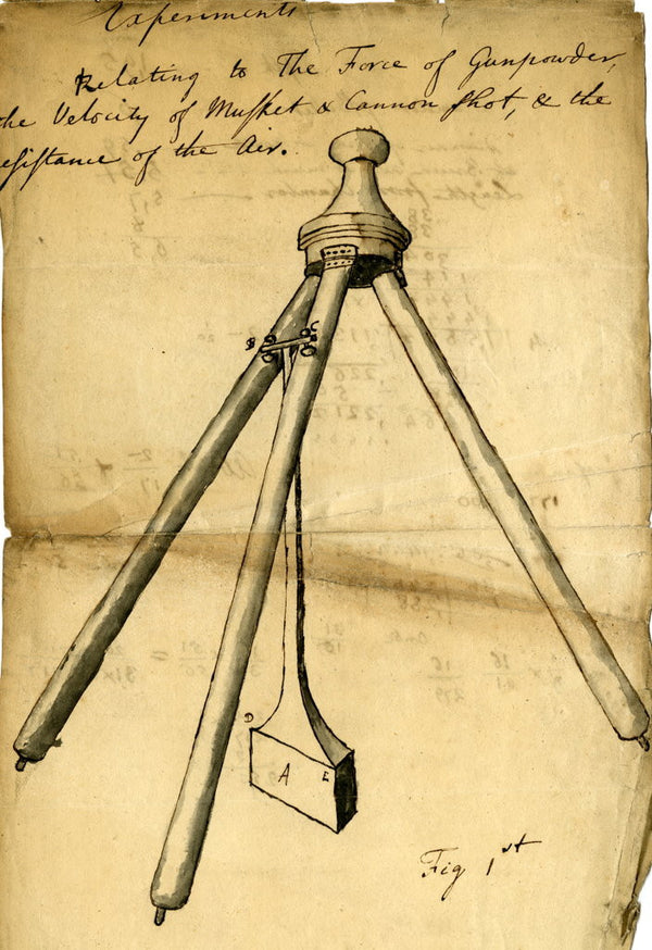 Ballistic pendulum posters & prints by Benjamin Robins