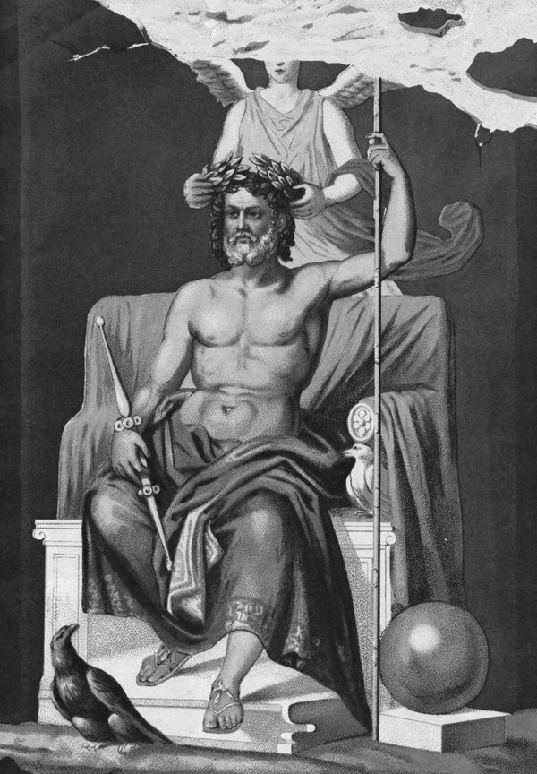Illustration of Zeus Crowned by Victory posters & prints by Anonymous