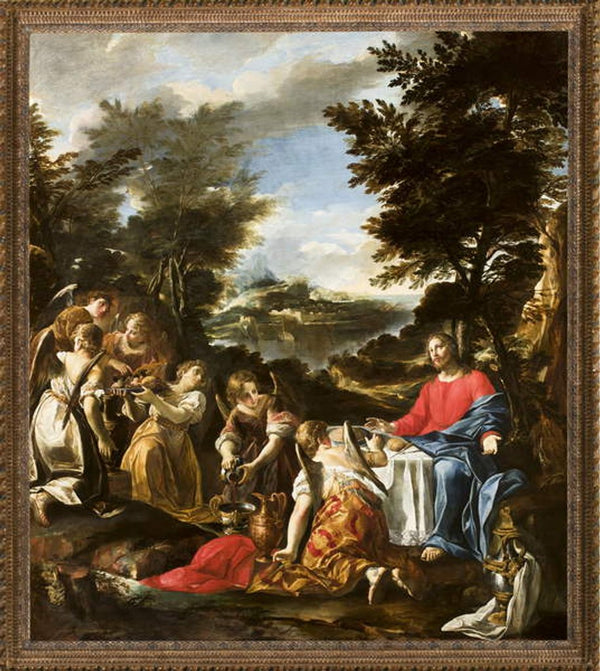 Christ Served by Angels, c.1695 posters & prints by Sebastiano Ricci