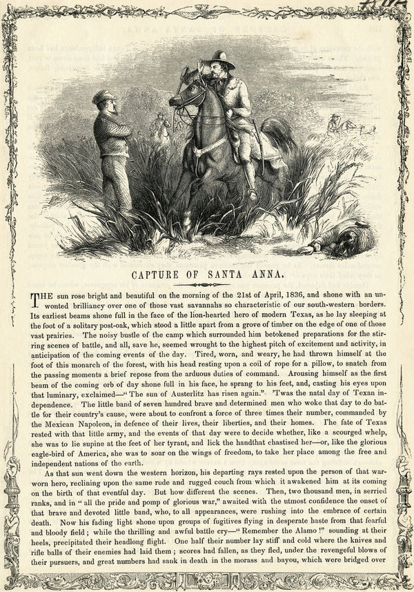 Illustration of the Capture of Santa Anna posters & prints by Anonymous