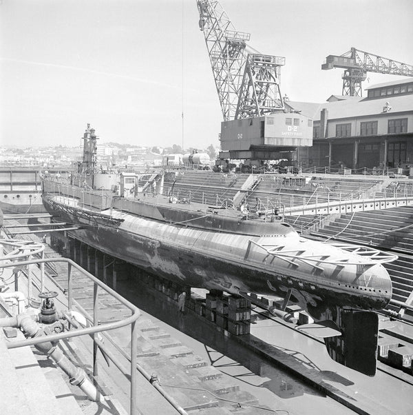 USS Perch Submarine in Dry Dock posters & prints by Anonymous