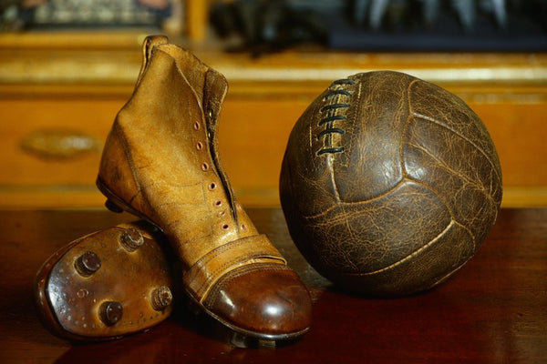 1900s Soccer Ball and Boots posters & prints by Anonymous
