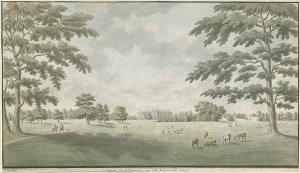 Fisherwick Hall: water colour drawing, 1786 posters & prints by School ...