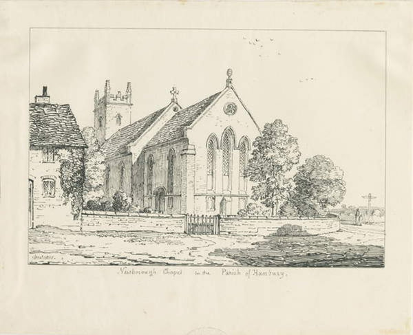 Newborough Church: pen and ink drawing, 1836 posters & prints by Thomas ...