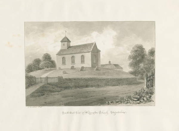 Wigginton Church: sepia drawing, 1848 posters & prints by John Buckler