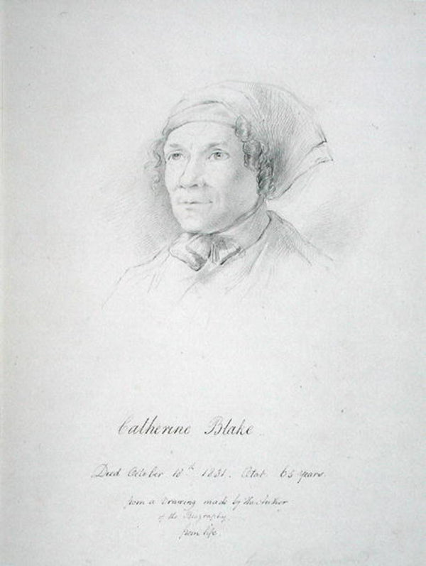Portrait of Catherine Blake after a drawing by Frederick Tatham, c.1830 ...